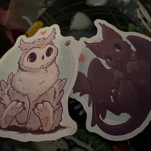 Cute Mythical Creatures, Pt 2 Stickers or Prints 6x6or8x8 Approx Dragon ...