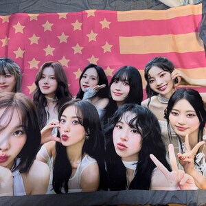 Twice Momo Pink Flag Banner, Twice Momo Kpop American Flag Tapestry ...