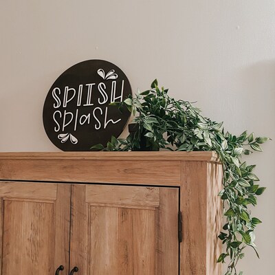Splish Splash Sign, Bathroom Sign, Farmhouse Bathroom Sign, Farmhouse ...