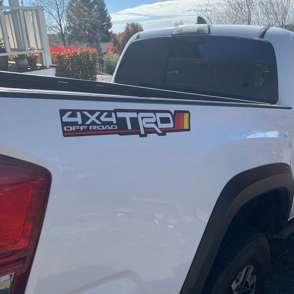 Tri-color TRD 4X4 Off-road Bedside Decal (include 2 Decals) - Etsy