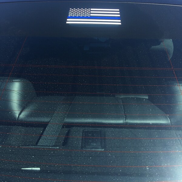 Thin Blue Line Flag Vinyl Sticker Decal for Truck, Car Window and More ...