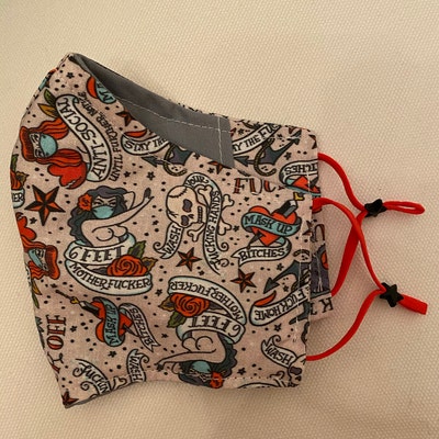 Swear Word Fabric Sweary Pinups and Tatts by Cynthiafrenette Adult ...