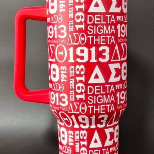 Delta Sigma Theta 40 Oz Stainless Steel Tumbler With Straw. Sale Price ...