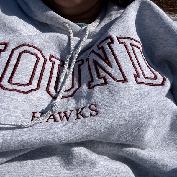 Custom Embroidered Varsity Crewneck Embroidery Crewneck Custom ...