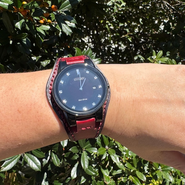 Custom Leather Watch Band, Leather Watch Strap, Genuine Leather Strap ...