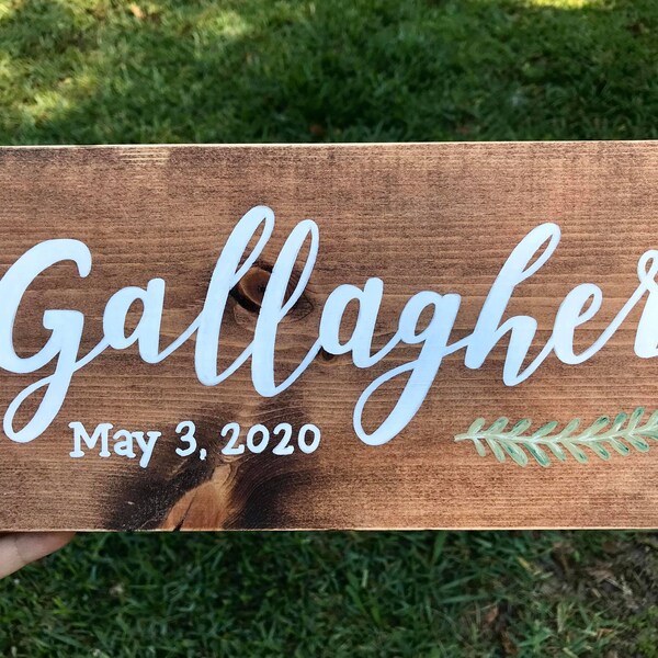 Custom Wood Name Sign, Hand-painted, Custom Sign, Wood Wall Art ...