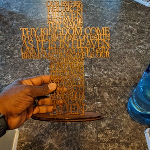 Catholic Lord's Prayer Our Father Cross Laser Cut File Svg Dxf Pdf Eps ...