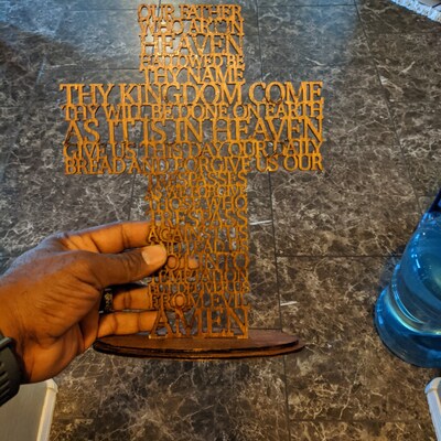 Catholic Lord's Prayer Our Father Cross Laser Cut File Svg Dxf Pdf Eps ...