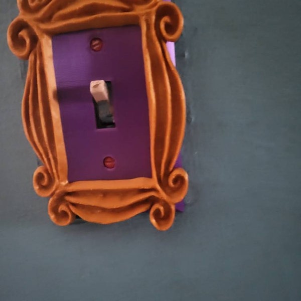 Friends Peephole Frame Light Switch Cover – 3D Printed Purple Wall ...