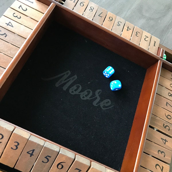 Personalized Large 4-player Shut the Box Game - Etsy