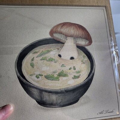 Suspicious Bath Print Mushroom Soup Fine Art Giclée Print - Etsy