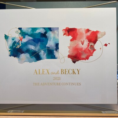 Personalized Map Wall Art, Wedding Gift Map, Long Distance Gift for Boyfriend, Engagement Map ...