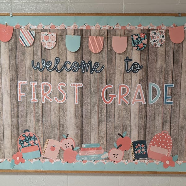 Back to School Bulletin Board Kit | Modern School Style | School Themed ...