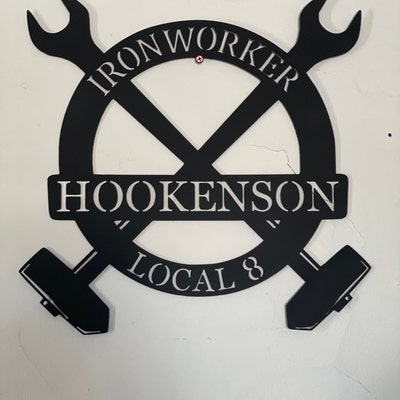 Ironworker Metal Sign-union Signs-custom Tradesman Signs Gifts for Him ...