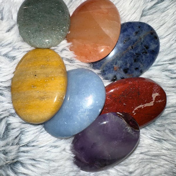 Assorted Mixed Tumbled Gemstone Bracelet: 6-8 Mm Stones (premium Grade ...