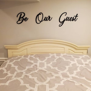 Be Our Guest Wood Words Wood Word Cutout Wood Word Signs Laser Cut ...