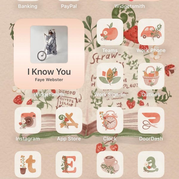 Aesthetic Cottagecore Ios App Icons iPhone Theme Wallpapers and Widgets ...
