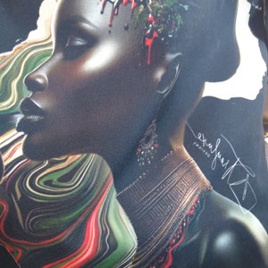 Digital Art mother Earth Serious Afrofurturism Blackart Afroart Art - Etsy