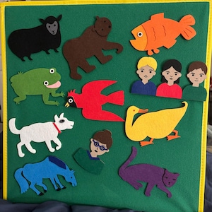 Felt Board Story – Brown Bear and Friends Educational Toy (11 Piece Set ...