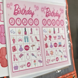 Barbi Birthday Game, Pin the Tail on the Barbi, Barbi Bingo, Birthday ...