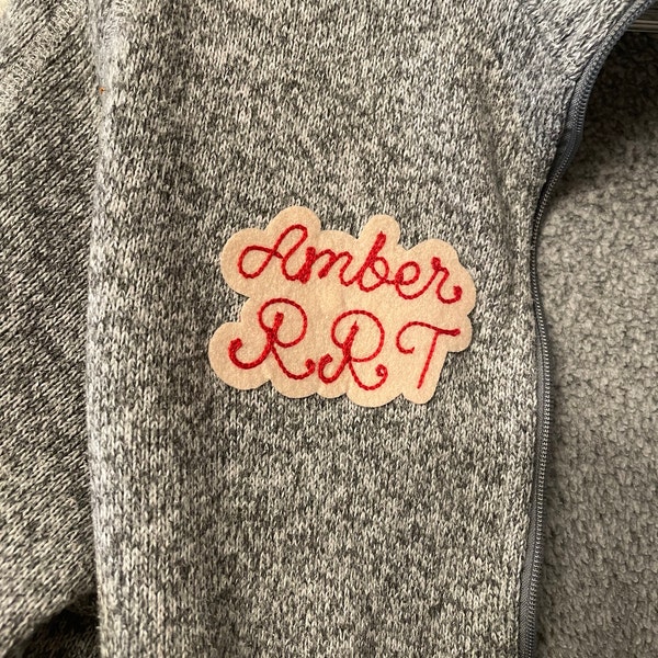 Custom Chainstitch Embroidered Name Patch, 'your Name' | Black, Green ...