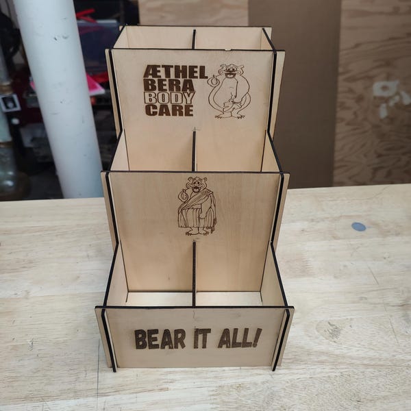 Laser Cut Files for 4" Coaster or Sticker Rotatable Display Stand, 4 ...