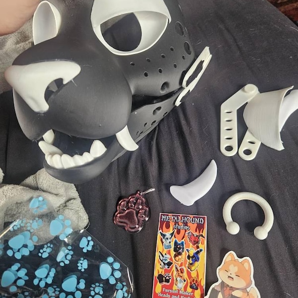 Fursuit Head Base 3D SABERTOOTH With Eye Blanks, Nose, Teeth, and ...