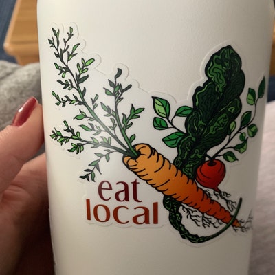 Eat Local Garden Sticker 3 & 4 Weatherproof and Durable, Veggies ...