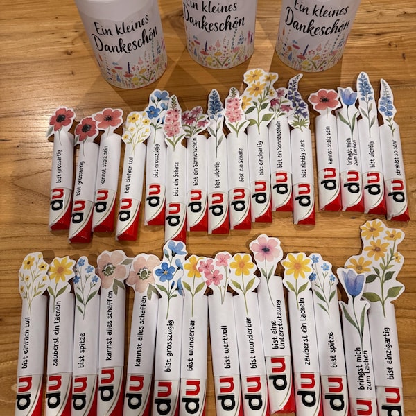 Duplo Banderole „Blumenstrauß“- Vorlage zum Ausdrucken | Danke | Blumen ...