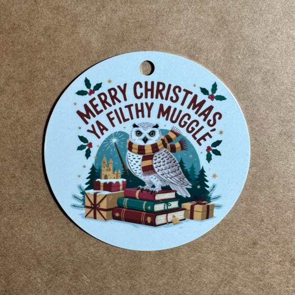 Funny Wizard Christmas Owl PNG: Merry Christmas Ya Filthy Muggle ...