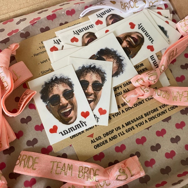 Birthday Party Photo Tattoos, Face Tattoos Custom, Personalized ...