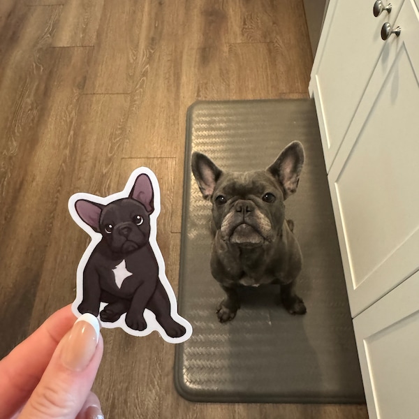 Dog Sticker | Frenchie French Bulldog Sticker | Waterproof, Vinyl, Pet ...