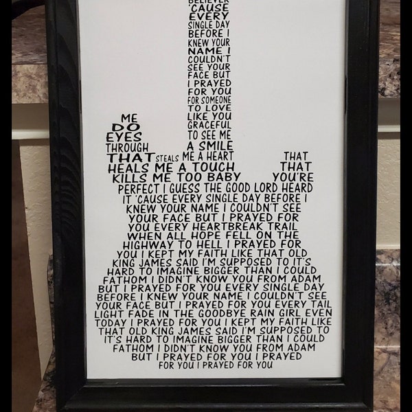 Song Lyric Guitar SVG for Cricut and Silhouette - Etsy