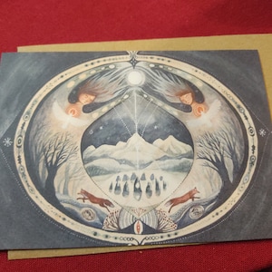 Winged One Small Lino Print Wild Woman Bird Woman A6 - Etsy