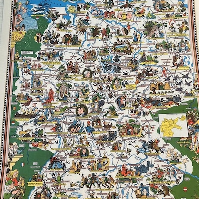 Animal Map of the World Children's Map Child's Gift Kids Bedroom Art ...
