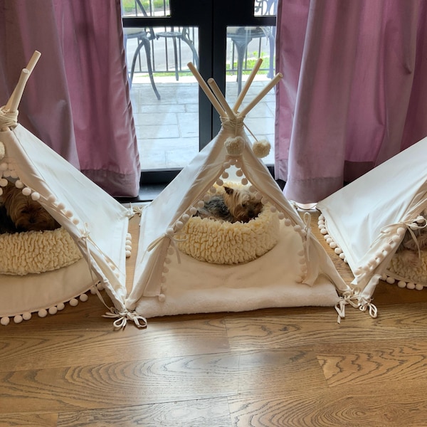 Rabbit Bed, Bunny Bed, Rabbit House, Bunny Teepee, Pet Teepee, Guinea ...
