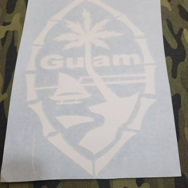 Guam Island Flag Crest Decal Vinyl Car Sticker - Different Colors and ...