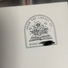 Book Stamp Personalized From the Library of Stamp Floral Open Book ...