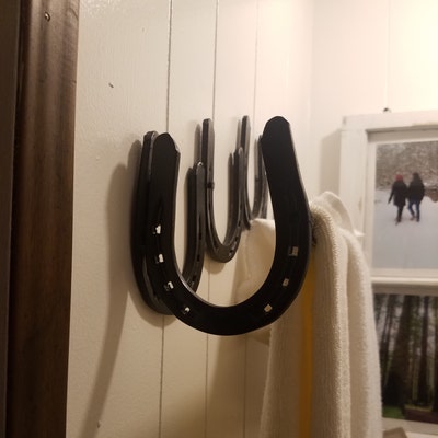 Horseshoe Towel Rack, Horseshoe Art, Horseshoe Decor, Horse Blanket ...