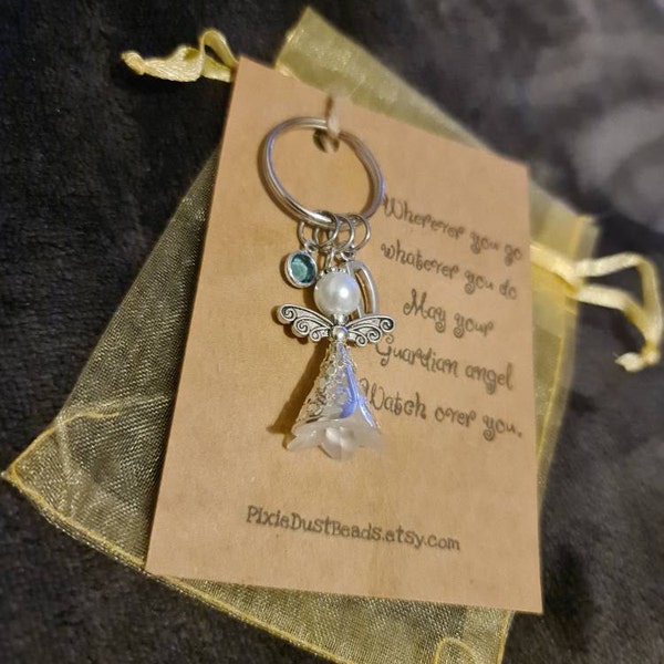 Guardian Angel Keyring ,guardian Angel Keychain, Guardian Angel Gift ...