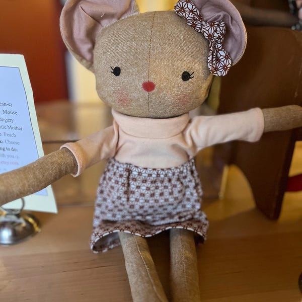 Mouse Sewing Pattern PDF -make a Cloth Mouse Doll / Stuffed Animal Toy ...