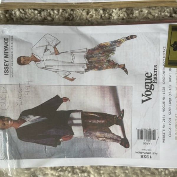 1994 Vintage VOGUE Sewing Pattern LARGE B38-40in Jacket Top Pants (2161 ...