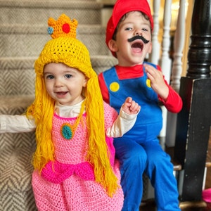 Princess Peach Crochet Baby Costume mario Bros. - Etsy