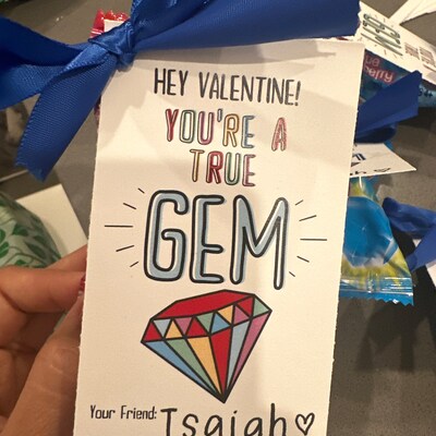 PRINTABLE Valentine Card, Ring Pop Valentine Card, Printable Classroom ...