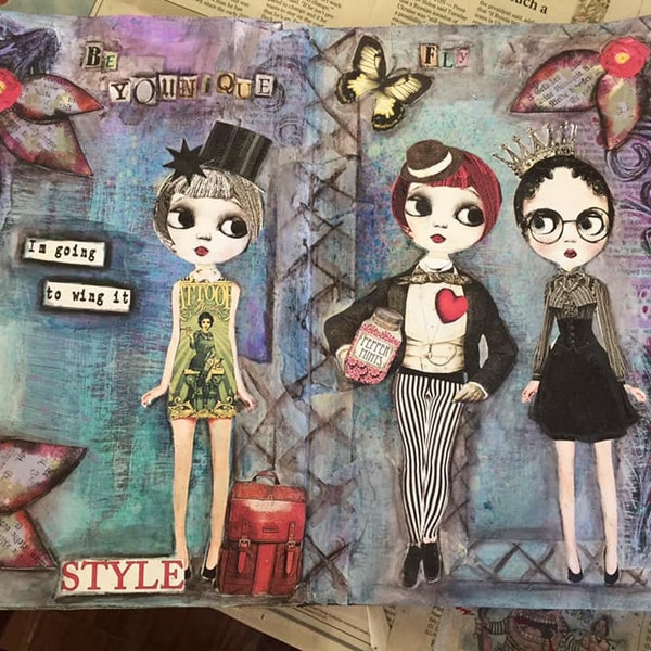 ART TEA LIFE Mini Me Tile Collection Collage Sheet Digital File Inchies ...