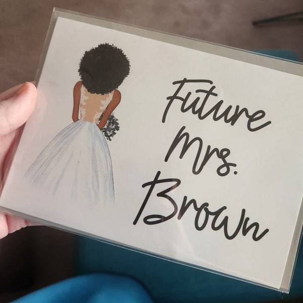 Future Mrs. | Custom Engagement Card | Personalized Wedding Stationery ...