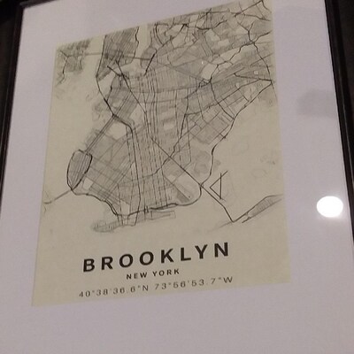 Printable Map of Brooklyn, New York City, USA With Street Names Instant ...