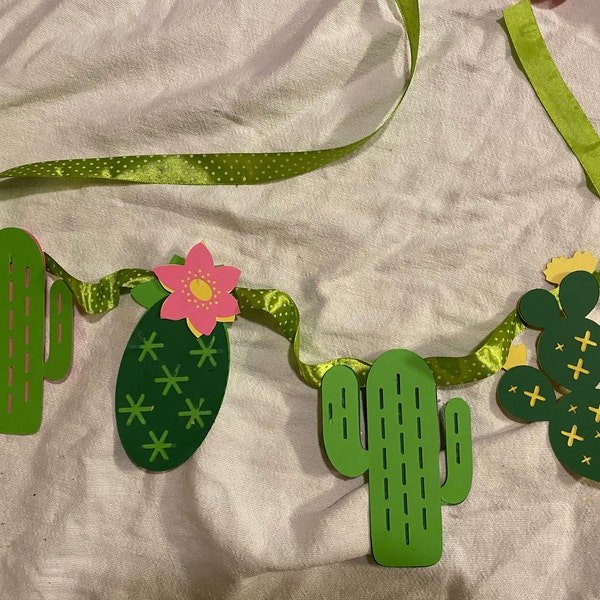 Cactus Banner | Birthday Party Bunting | Instant Digital Download SVG ...