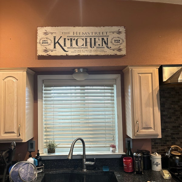 Kitchen Decor | Personalized Kitchen Sign Family Name | Kitchen Wall ...