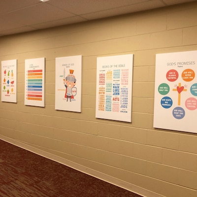 Kids Bible Verse, Wall Art, Scripture Posters, Church, Sunday School ...